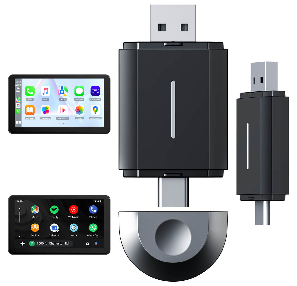Upgrade 2 in 1 Wireless CarPlay/Android Adapter | Lamtto