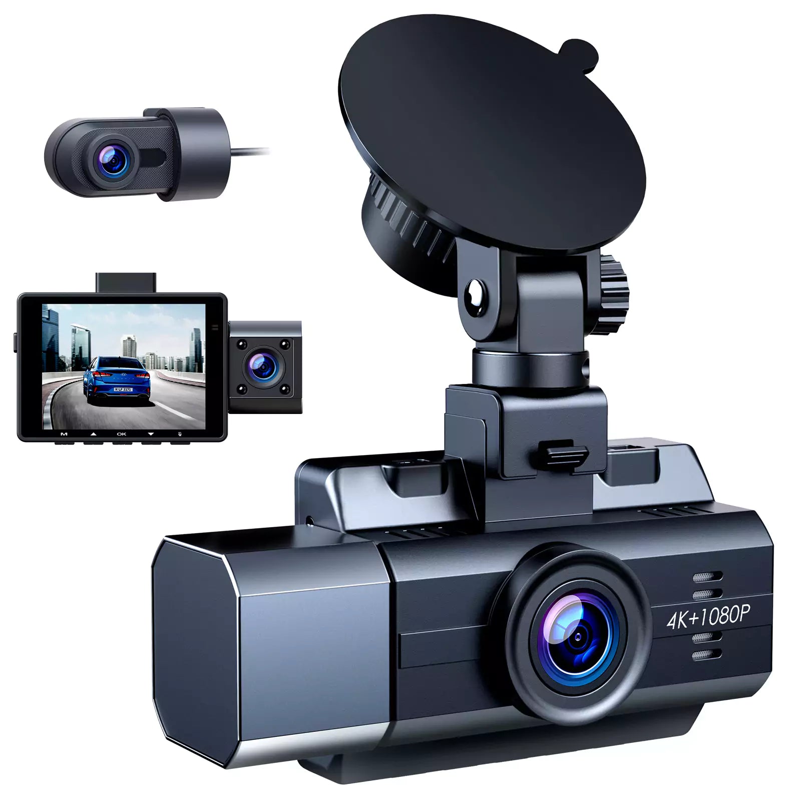 3 Channel 4K+1080P+1080P Car Camera | Lamtto