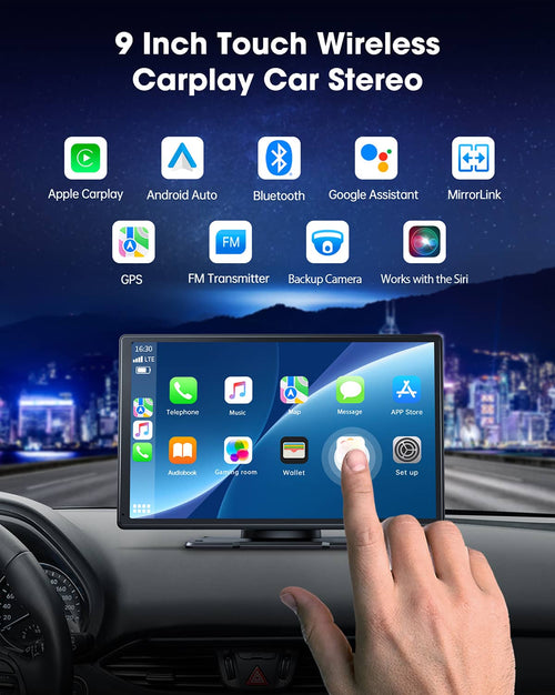 9" Carplay Android Auto Display with Dual Cameras| Lamtto