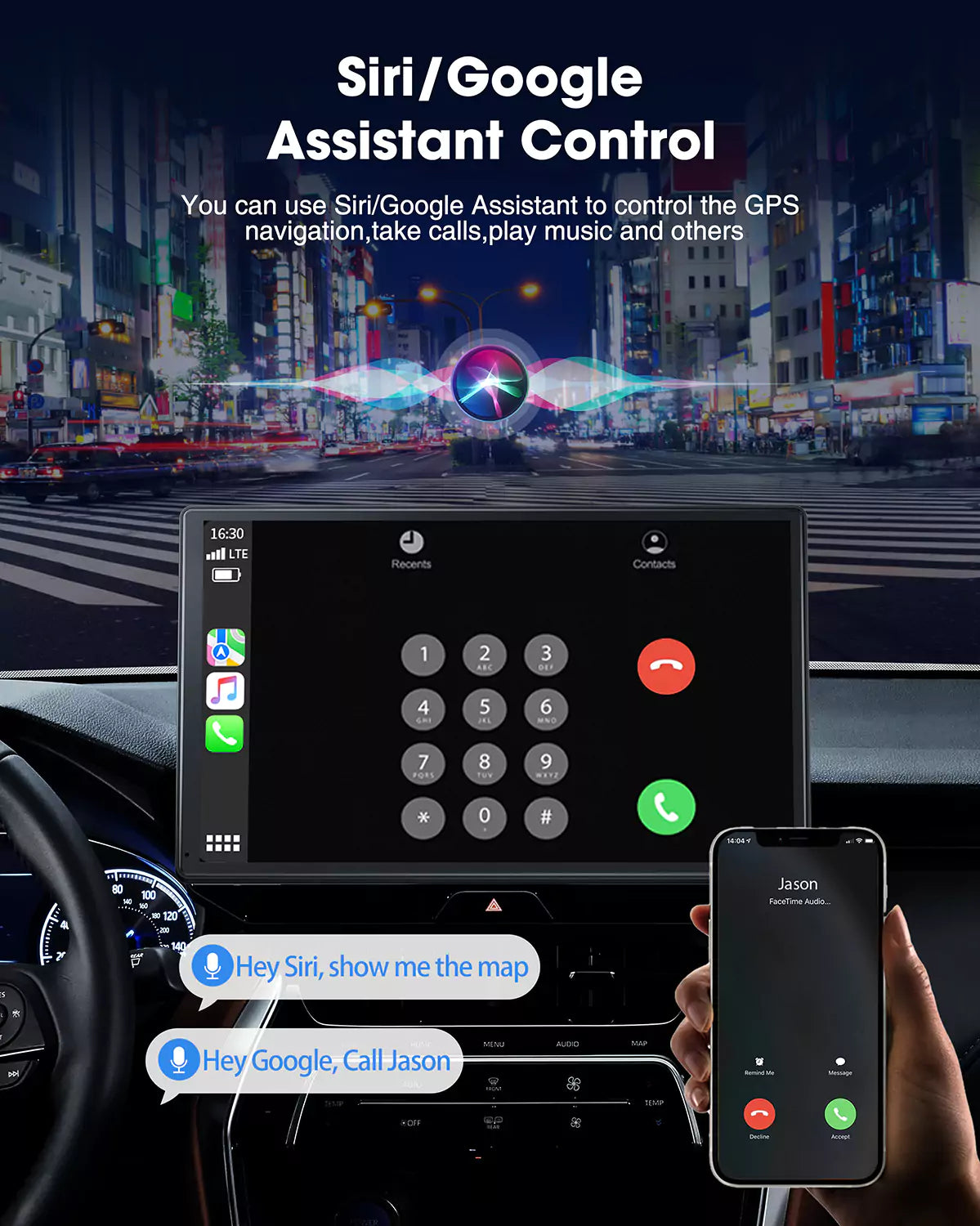 9" Carplay Android Auto Display with Dual Cameras| Lamtto