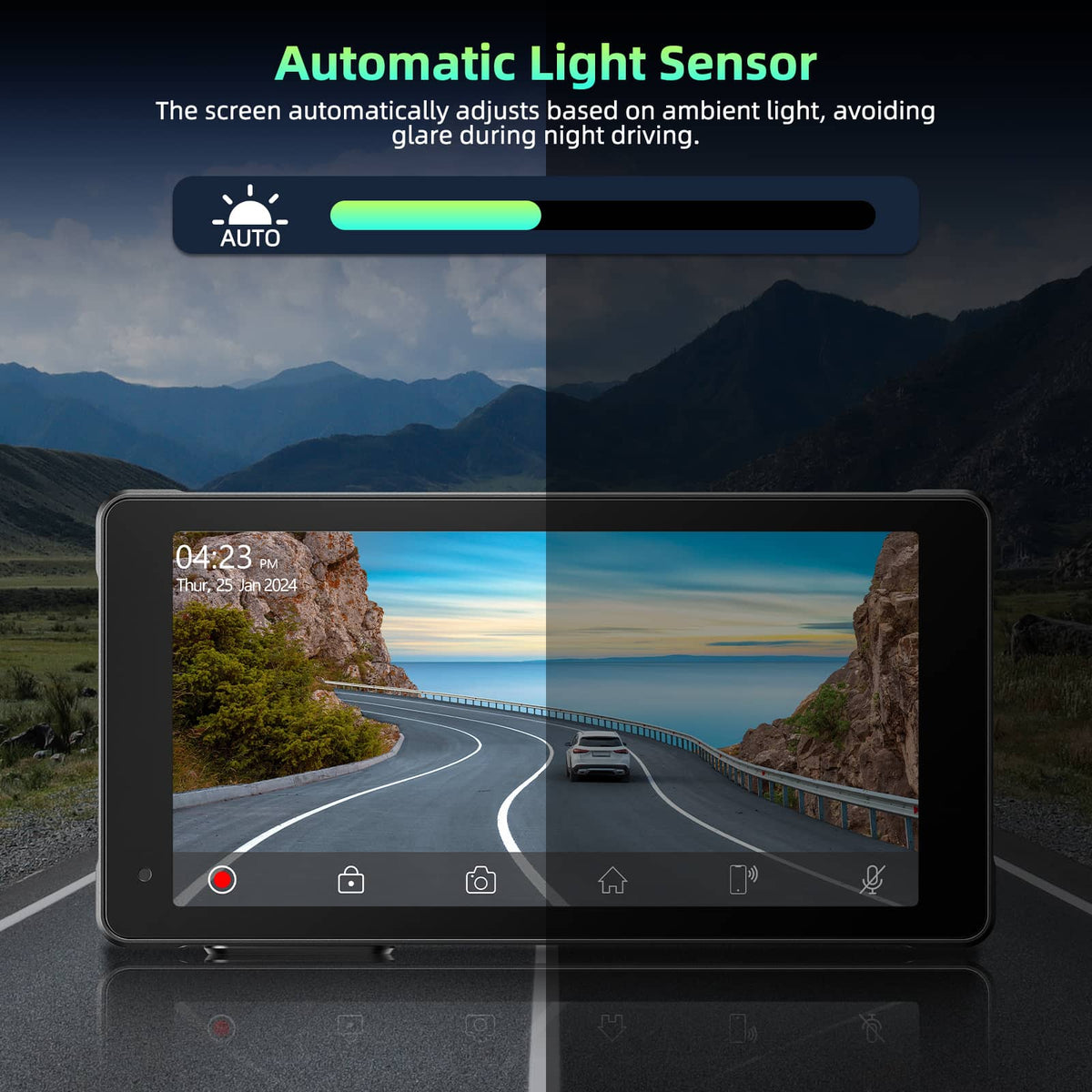 Carplay Display For Motorcycles With Dash Cam | Lamtto
