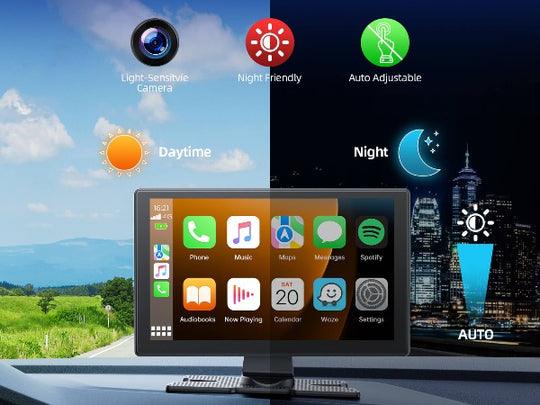 9'' Wireless Android Car with 4K Front and Rear DashCam | Lamtto