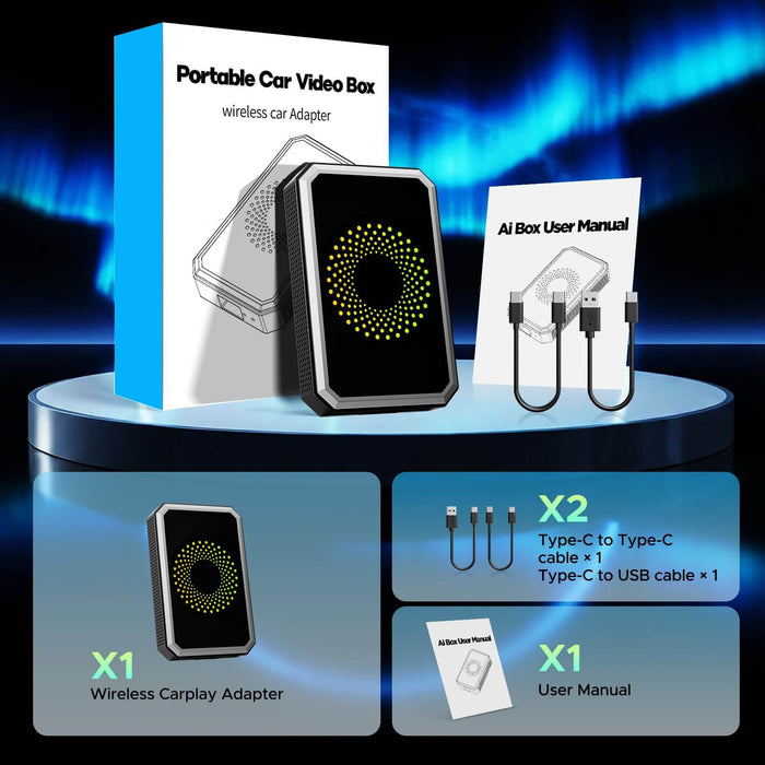 LAMTTO RC23 3-in-1 Magic Video Carplay Box for Streaming Netflix/YouTu